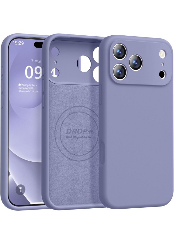 iP 17 Pro Liquid Silicone Shockproof Case (Lavender Grey)