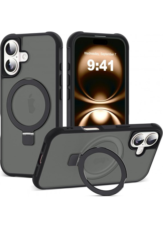 Compatible with iP16 Case with Invisible Magnetic-Black
