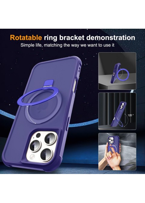 Compatible with iP16 Pro Max Case with Invisible Magnetic-Navy
