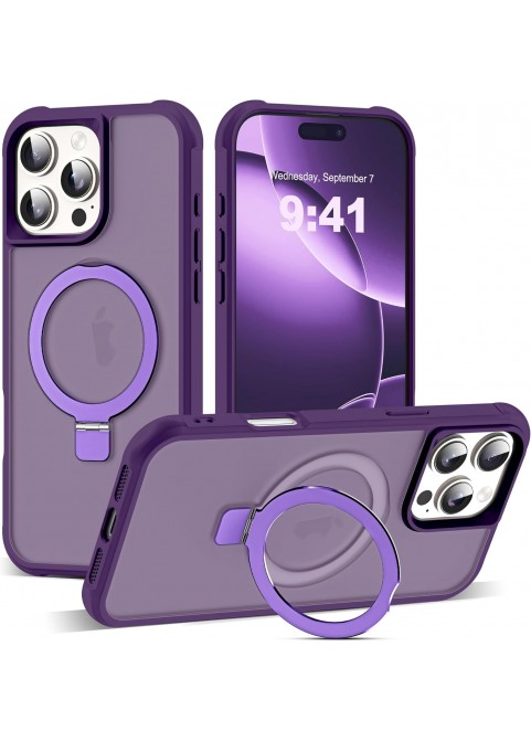 Compatible with iP16 Pro Max Case with Invisible Magnetic-Purple